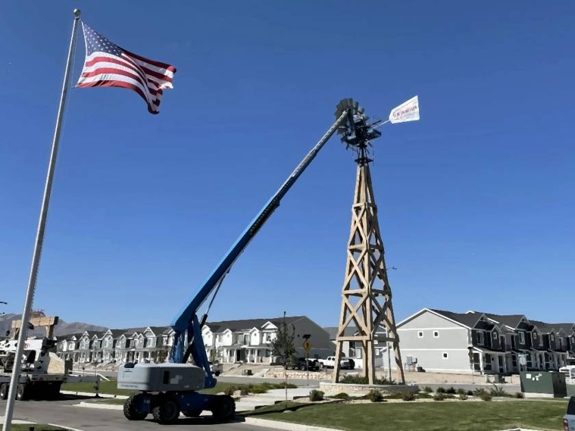 14 foot windmill on 50 foot tower - Big Sky Windmills